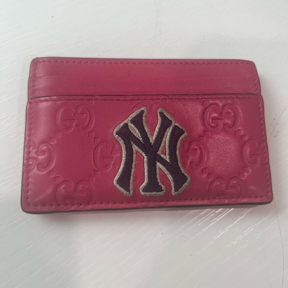 Gucci | Accessories | Gucci Credit Card Wallet Ny Yankees Edition ...